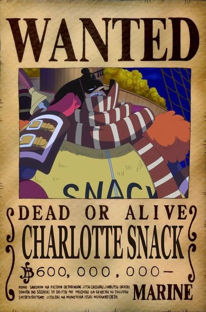 ONE PIECE WANTED Poster (A3: 28 x 43 cm) – CHARLOTTE SNACK EUR 4,99 ...