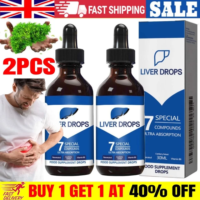 2PCS LIVER DROPS Liver Liquid Drops, 7 Special Compounds Ultra ...