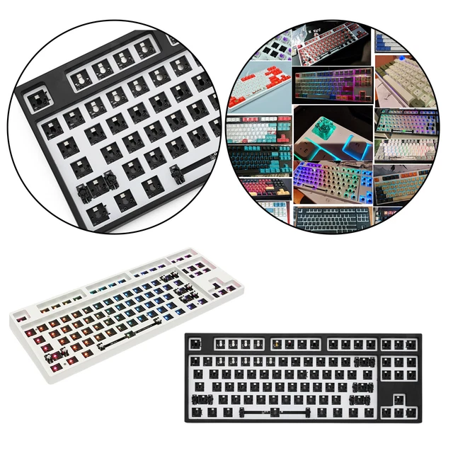 DIY 87-KEY MECHANICAL Keyboard Kit Hot Swappable Low-Profile For Laptop ...