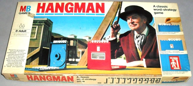 VINTAGE HANGMAN BOARD Game MB Word Classic Family Strategy 1977 ...