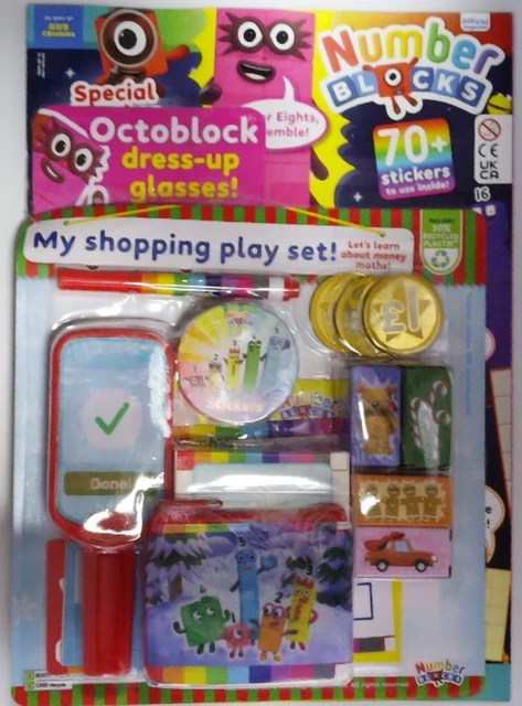 NUMBER BLOCKS MAGAZINE #48 2026 Counting Puzzles Stickers + My Shopping ...