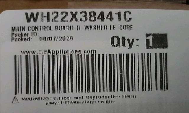 GE WH22X38441C MAIN Control Board (Top-Load Washer) OEM Part $172.31 ...