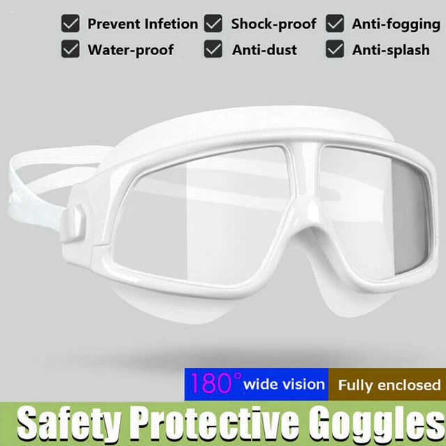 FULLY ENCLOSED SAFETY goggles Eye Protection Glasses Anti-fog/Saliva ...