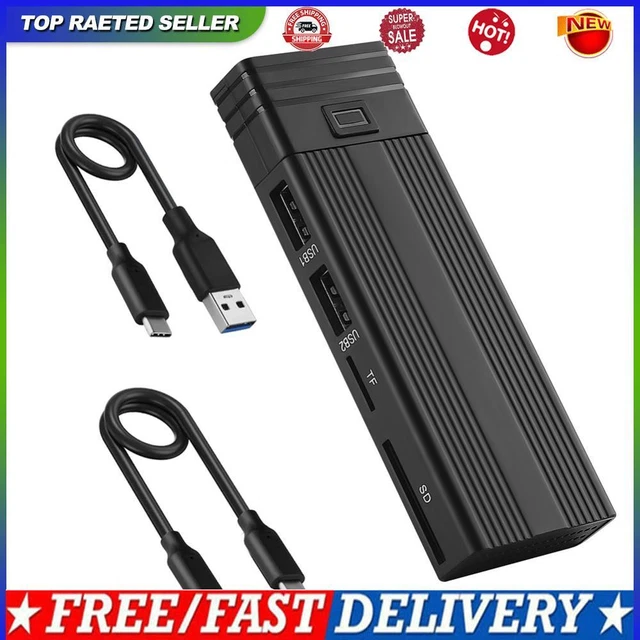 PCIE M.2 SSD Enclosure USB HUB NVMe/SATA Compatible with 2230 2242 2260 ...