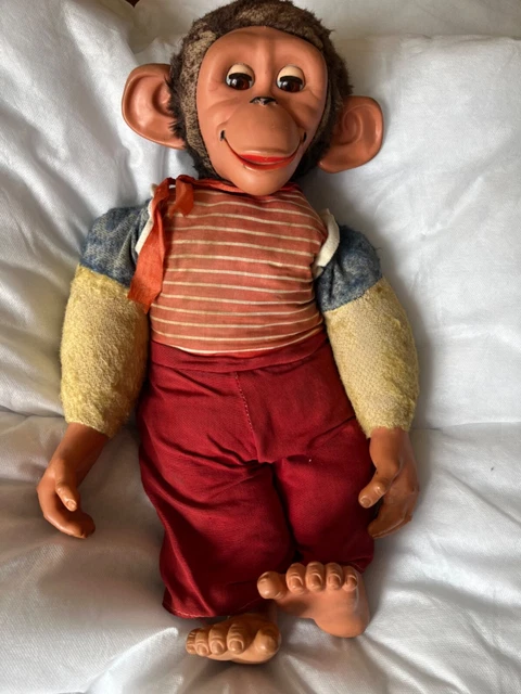 VINTAGE ORIGINAL JACKO monkey/classic toy 1960s70s chad valley 50cms ...