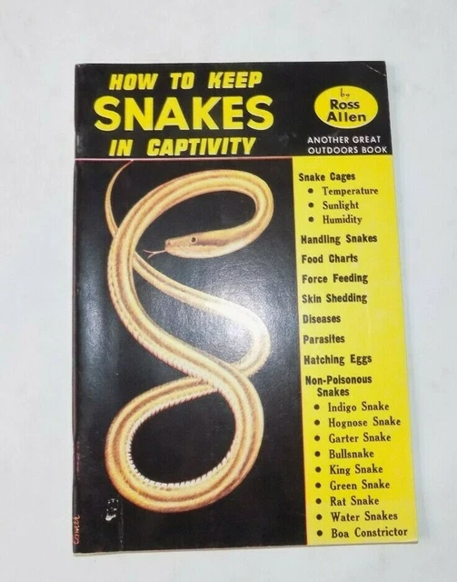 HOW TO KEEP SNAKES IN CAPTIVITY By E. Ross Allen - Vtg 1971 £35.98 ...