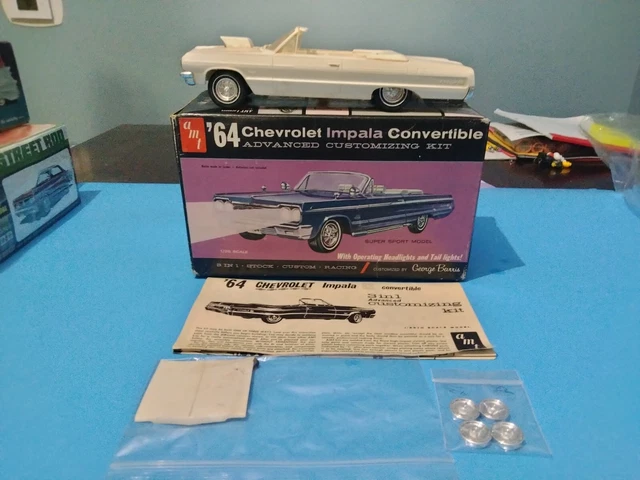 AMT 1964 CHEVROLET Impala Ss Convertible Built Model Car With Box Top ...