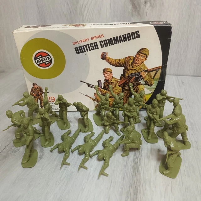 AIRFIX TOY SOLDIERS British Commandos 1/32 seconda guerra mondiale 21 ...