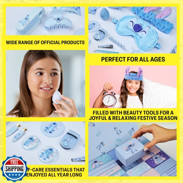 GET TREND DISNEY Stitch Advent Calendar 2025 Women Teens Makeup Brushes ...