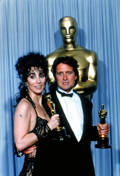 CHER AND MICHAEL Douglas At The Oscars circa 1988 In Los Angeles OLD ...