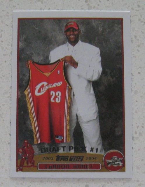 LEBRON JAMES 2003-04 Topps #221 RC Draft Pick #1 basketball cards ...