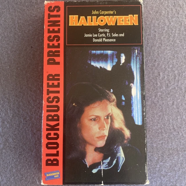 HALLOWEEN (1978, VHS) Horror Film Movies Blockbuster Video Presents ...