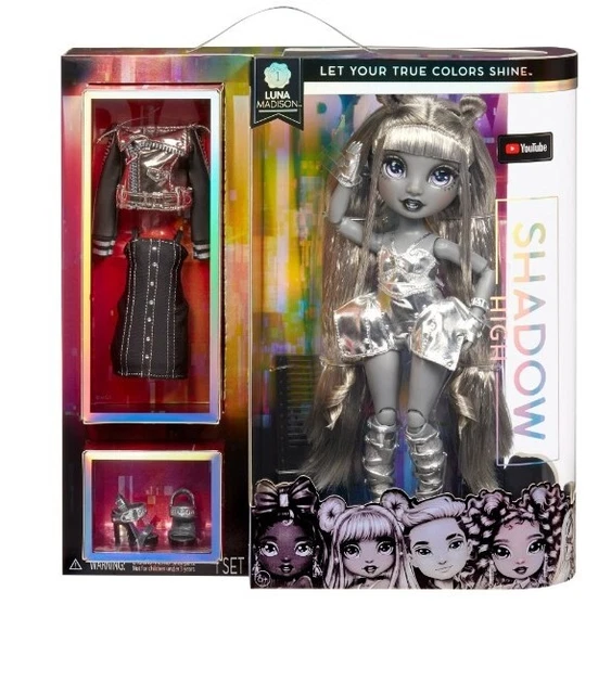 RAINBOW HIGH SHADOW Series 1 Luna Madison Greyscale Box Fashion Doll ...