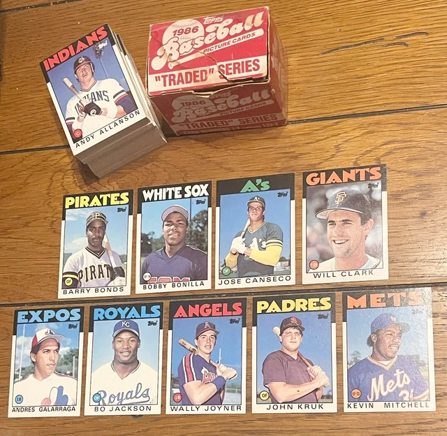 ⚾ 1986 TOPPS Traded Baseball Card Complete Set BONDS BO JACKSON CANSECO ...