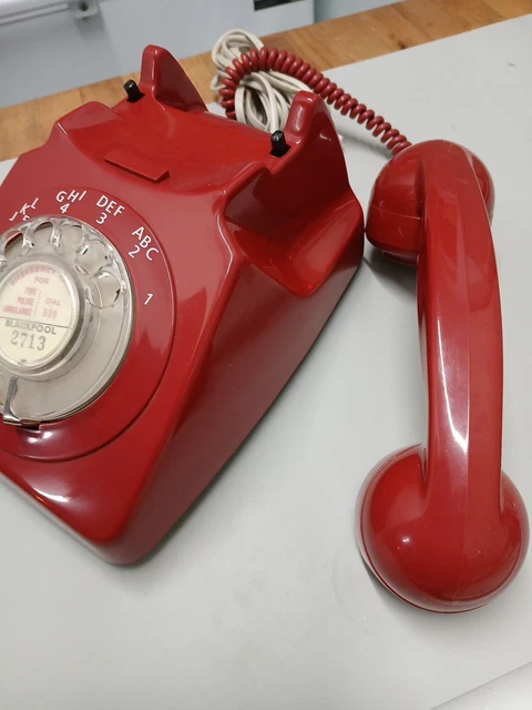 VINTAGE RED BT Rotary Dial Telephone Retro Working order £52.69 ...