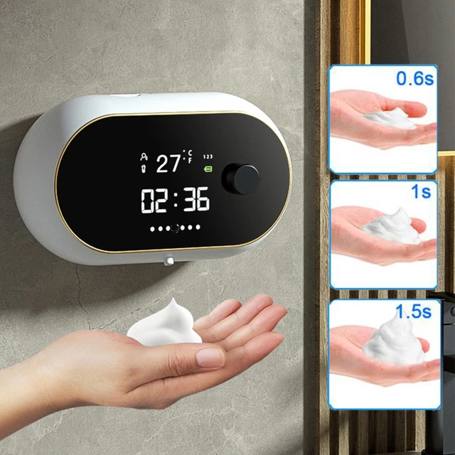TOUCHLESS WALL MOUNTED Automatic Soap Dispenser USB Liquid Foam Machine ...