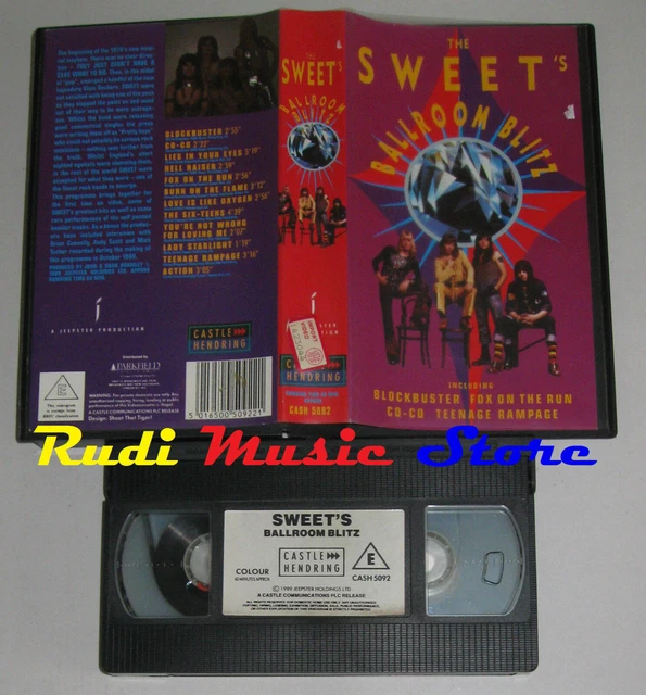 VHS THE SWEET'S Ballroom blitz 1989 castle hendring CASH 5092 no cd dvd ...
