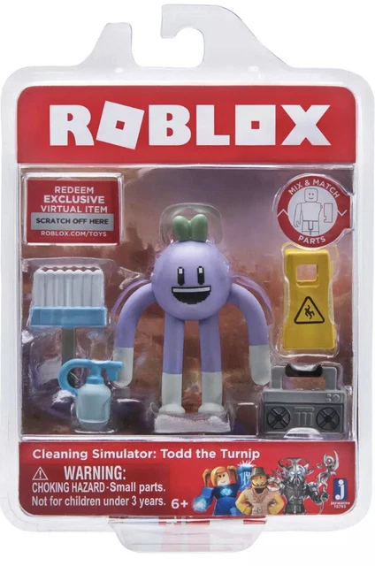 ROBLOX CLEANING SIMULATOR: Todd the Turnip Figure with Virtual Game ...
