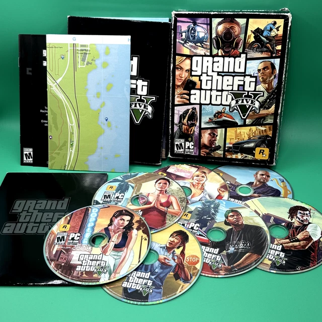 GTA V GRAND Theft Auto 5 PC DVD-ROM 7 Discs RockStar Games New Sealed $26.35 - PicClick CA