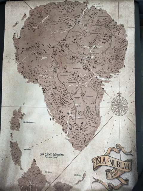 POSTER JURASSIC PARK Isla Nublar Karte Maps Jurassic World Canvas 60 x ...