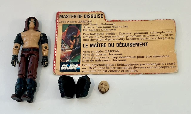 1984 VINTAGE GI Joe ARAH Cobra Dreadnok Zartan v1 3.75 Figure Backpack ...