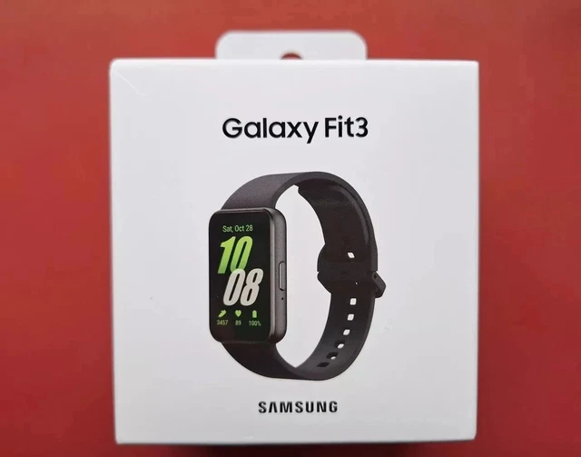 NEW, SEALED BOX Samsung Galaxy Fit3 SM-R390 Smart Watch Grey Fitness ...