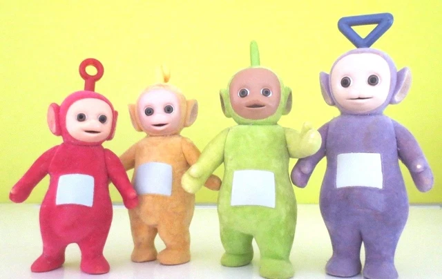 VINTAGE SET Teletubbies Fuzzy Poseable Figures 1996 Ragdoll BBC £17.99 ...