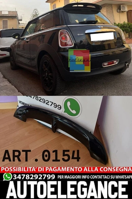 AILERON ADAPTÉ POUR Mini Cooper R56 2005-2014 Noir Brillant Look ...