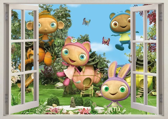 WAYBULOO CBEEBIES EFFET 3D autocollant mural affiche vinyle chambre ...
