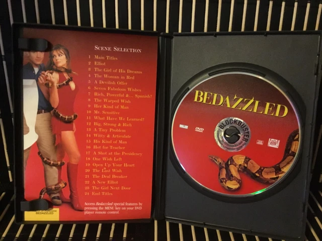 BEDAZZLED (2003 DVD) Harold Ramis, Brendan Fraser, Elizabeth Hurley 📀💿 ...