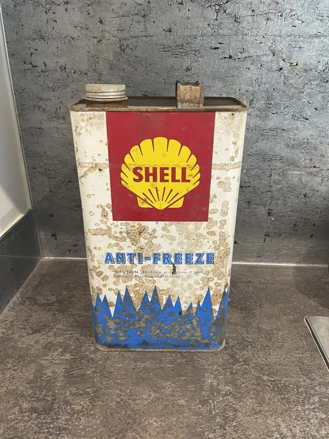 VINTAGE 1950S/1960S SHELL Oil Antifreze 1 Gallon Tin Can £28.00 ...