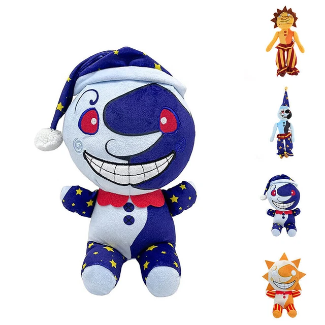 FNAF SUNDROP MOONDROP Clown Figure Cartoon Plush Toy Sun Moon Doll Kids ...