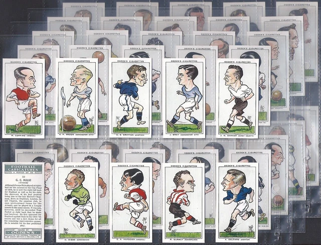 OGDENS-FULL SET- FOOTBALL Caricatures 1935 (50 Cards) Excellent £49.99 ...