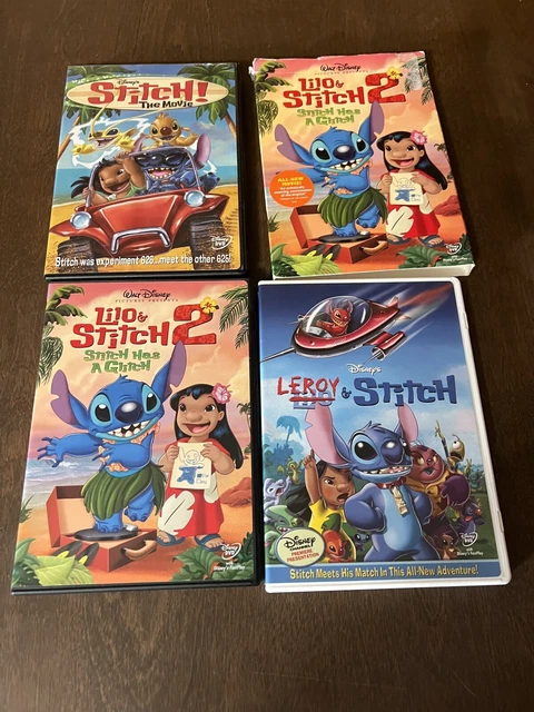 LILO & STITCH DVD Lot 3 Stitch The Movie Stitch Has a Glitch Leroy ...