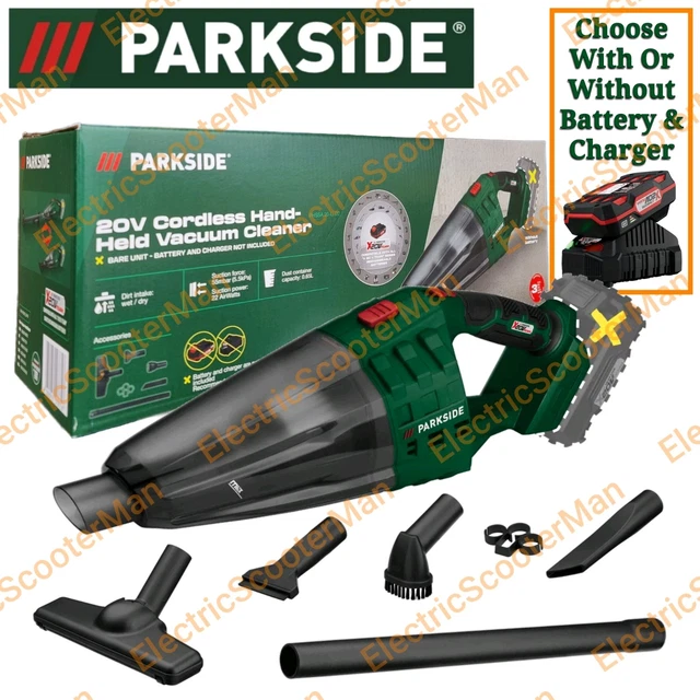 PARKSIDE 20V CORDLESS Handheld Vacuum Cleaner - Optional 2Ah Battery ...