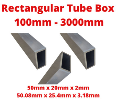 ALUMINIUM RECTANGULAR BOX SECTION 50mm , Custom Lenght 100mm to 3000mm ...