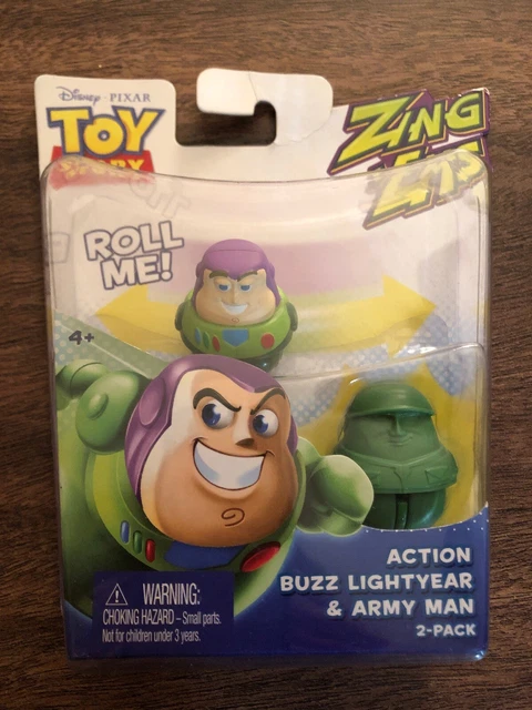 TOY STORY ZING ‘Ems Buzz Lightyear & Army Man NEW Roll Them Game 2 ...