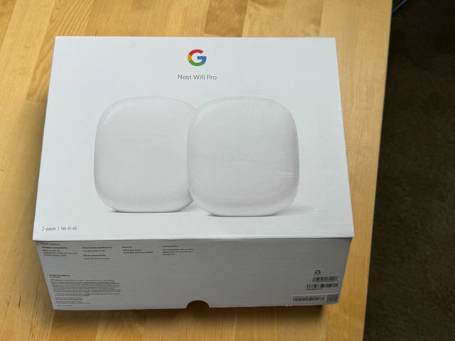 GOOGLE NEST WIFI Pro Wi-Fi 6E Router Mesh System - Snow (2-Pack) $150. ...