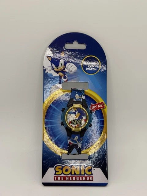 SONIC THE HEDGEHOG Flashing Light LCD Kids Watch £13.93 - PicClick UK