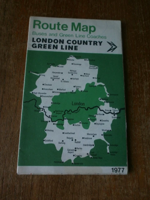 LONDON COUNTRY BUS & Green Line Route Map 1977 £1.00 - PicClick UK