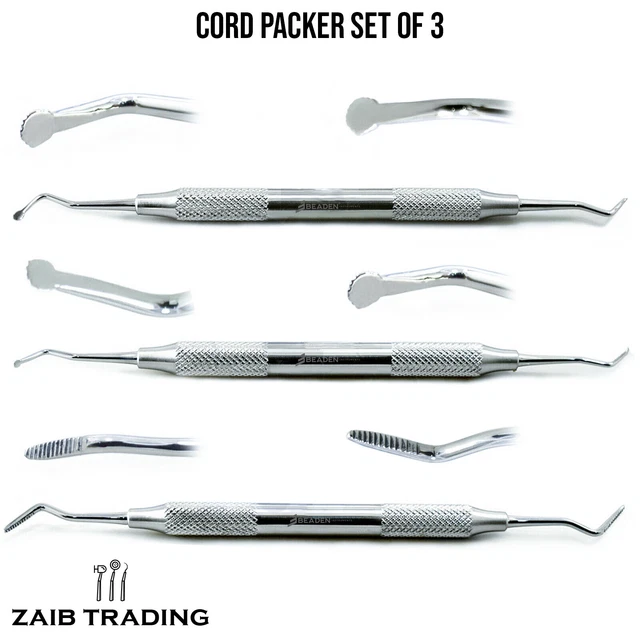 DENTAL CORD PACKER Gingival Retraction Atraumatic Placement Instruments ...
