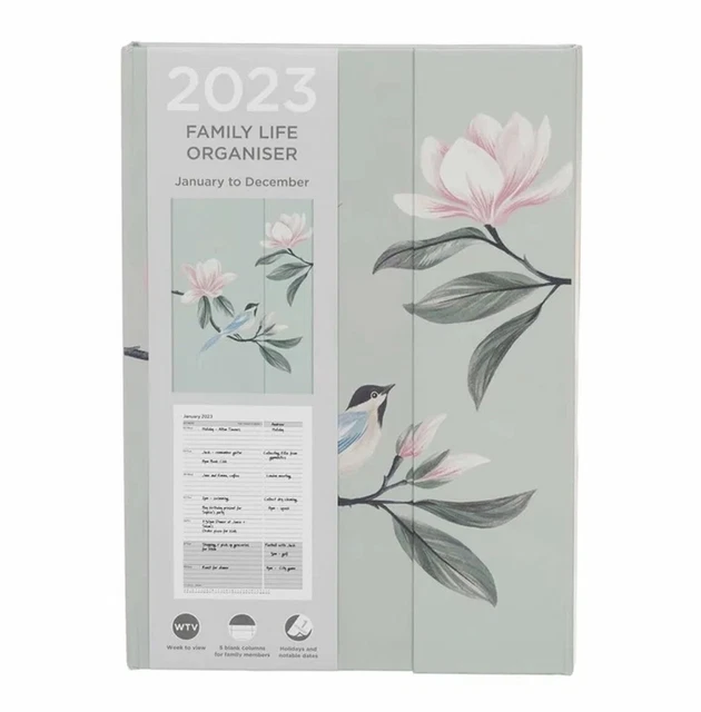 WHSMITH 2023 A5 Week to View Momoka Bird Famly Organisateur Journal EUR ...