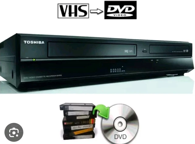 TOSHIBA DVR20KB VHS DVD Recorder Copy VHS to DVD New Remote & Set Up Guide £169.99 - PicClick UK