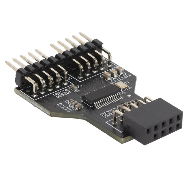 9 PIN USB Splitter 9 Pin To Dual 9 Pin In Line USB2.0 Connector Female ...