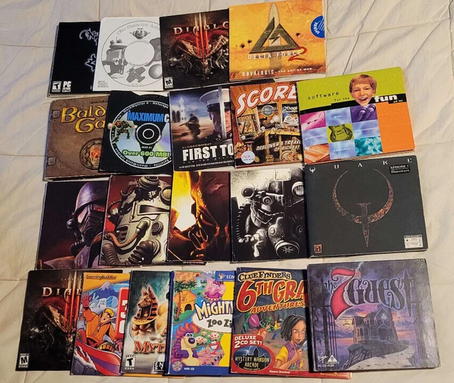 PC COMPUTER WINDOWS CD Games Lot - Neverwinter Fallout Diablo, 7th ...
