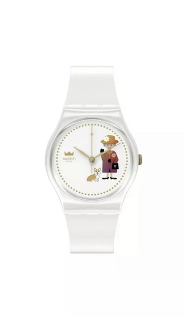SWATCH QUEEN ELIZABETH Watch Corgi Jubilee Colour Changing. Brand new ...