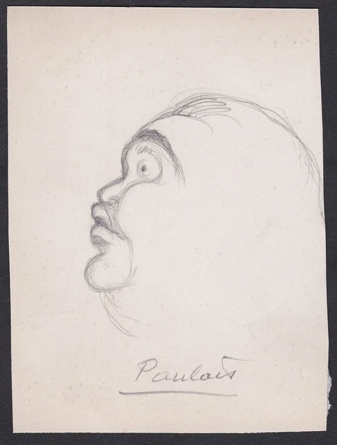 GEORGES PAULAIS FILM Cinema Acteur Portrait Drawing Dessin Van Caulaert ...