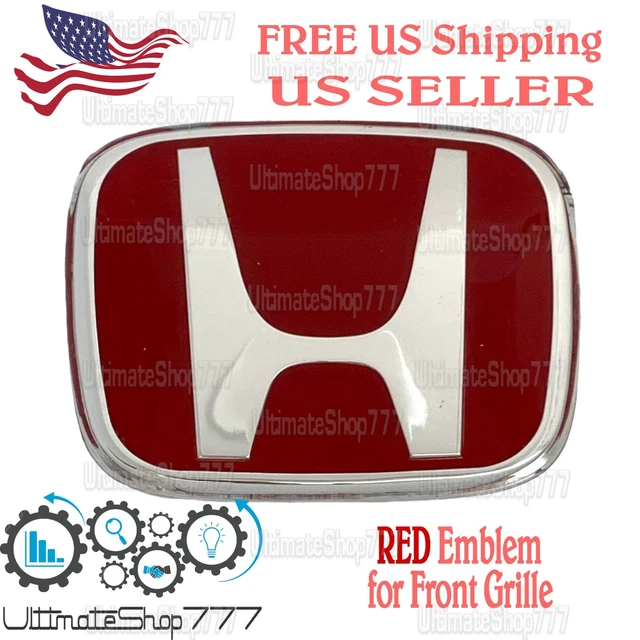 RED H FRONT Grille Emblem Type R Badge for Honda Accord 10th Gen 2018 ...