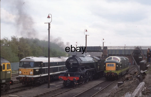 35MM RAILWAY SLIDE - Steam Loco 60800 with BR D9009 & 31110 @ Barrow ...