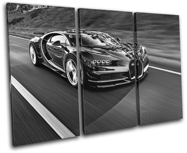BUGATTI CHIRON EXOTIC Supercar Cars TREBLE TOILE murale ART Photo Print ...